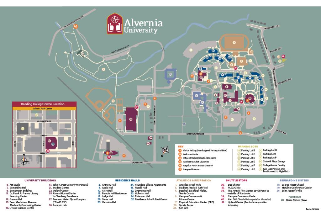 Campus Maps | Alvernia University